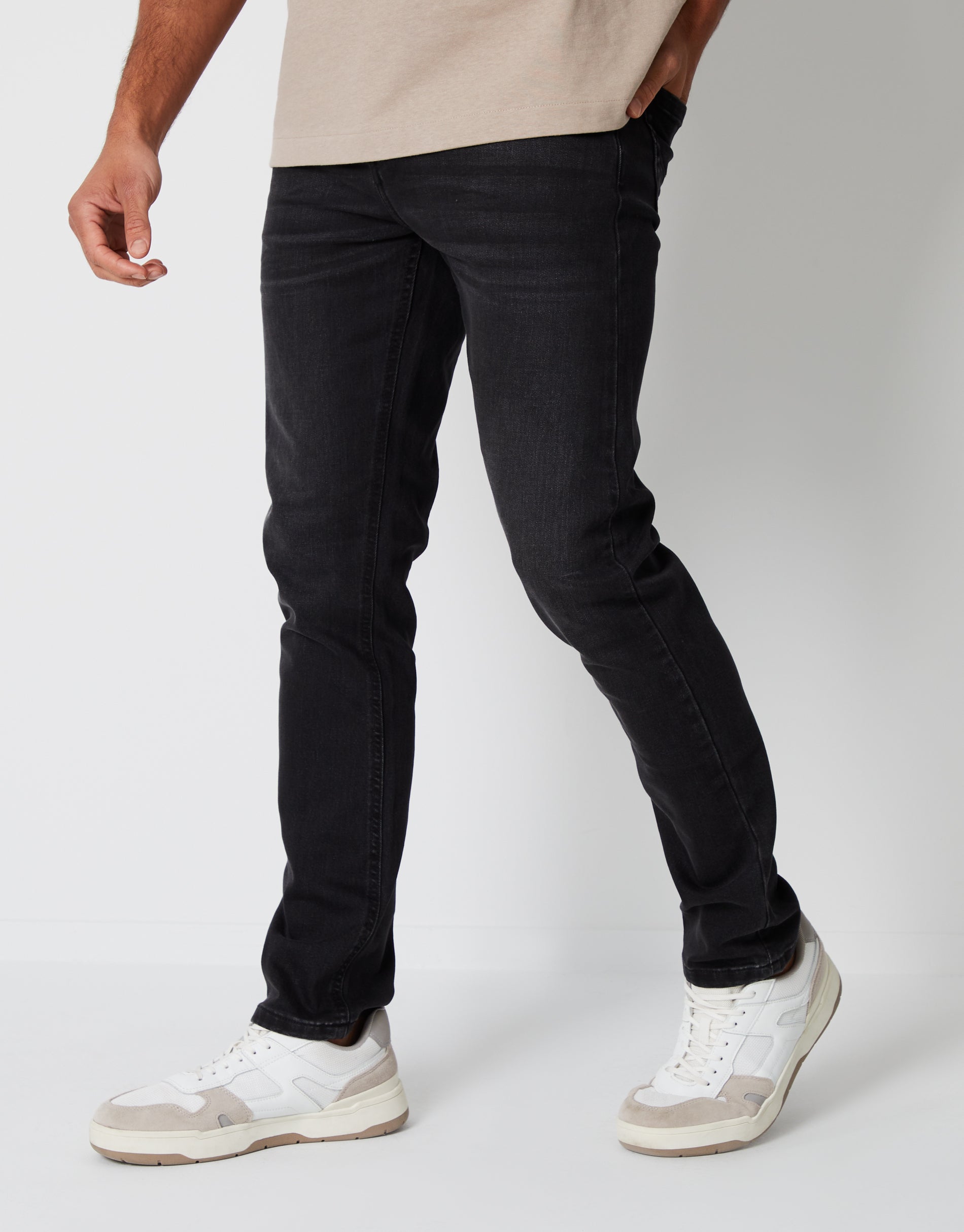 Threadbare Men's Grey Wash Slim Fit Denim Jeans