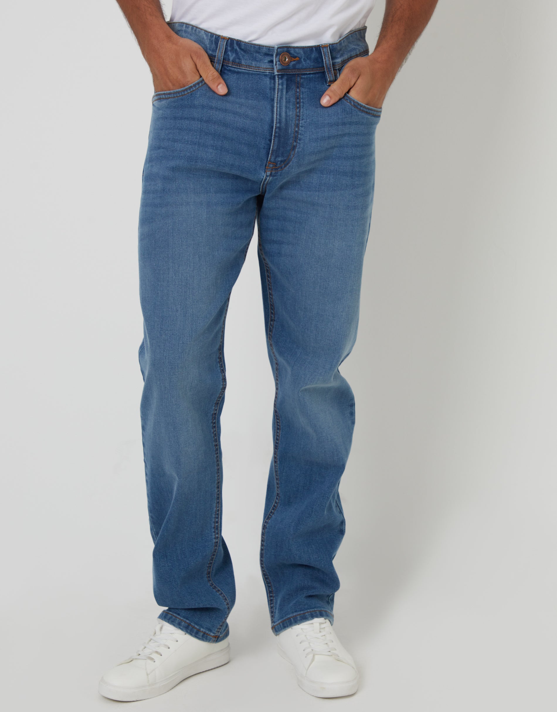 Threadbare Men's Light Wash Straight Leg Jeans