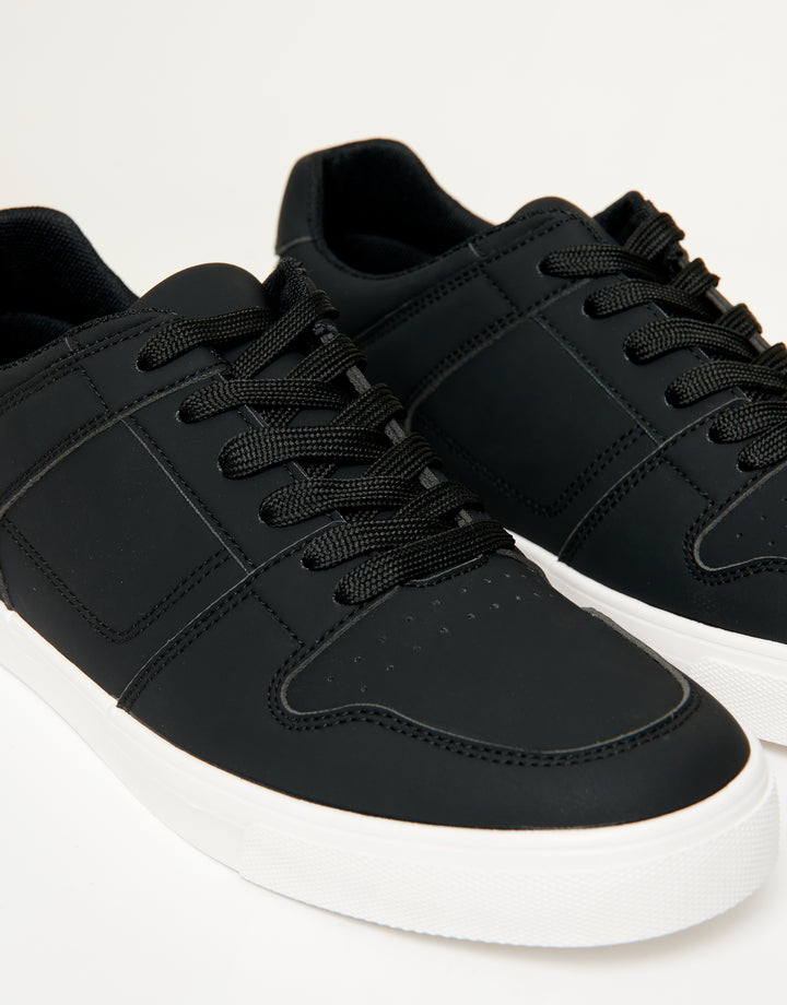 Threadbare Men's Black Court Trainers