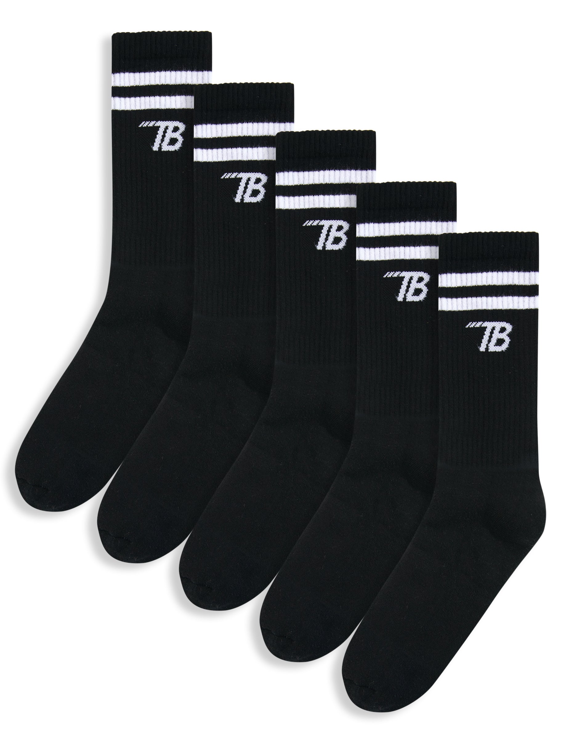 Threadbare Men's Black Fitness Socks (5 Pack)
