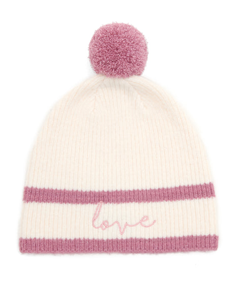 Women's Cream Love Bobble Hat – Threadbare