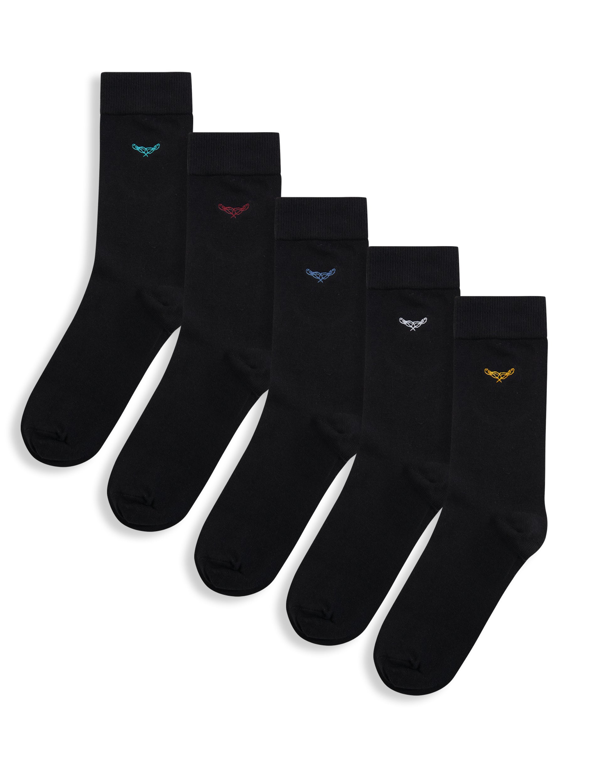 Threadbare Men's Black Socks (5 Pack)