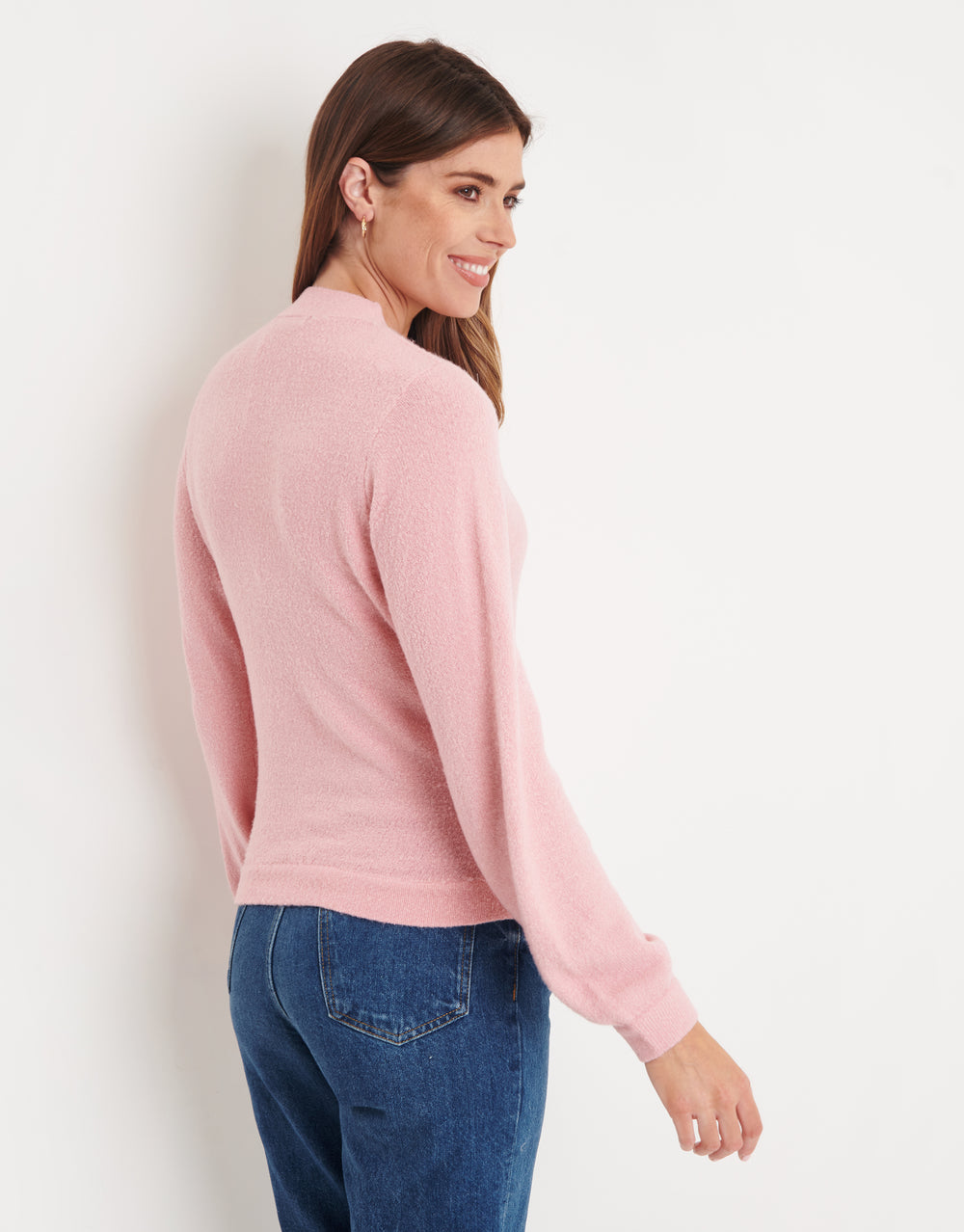 Threadbare Women's Pink V-Neck Ladies' Ballet Wrap Cardigan